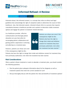 Informed Refusal: A Review - Branchet Solutions